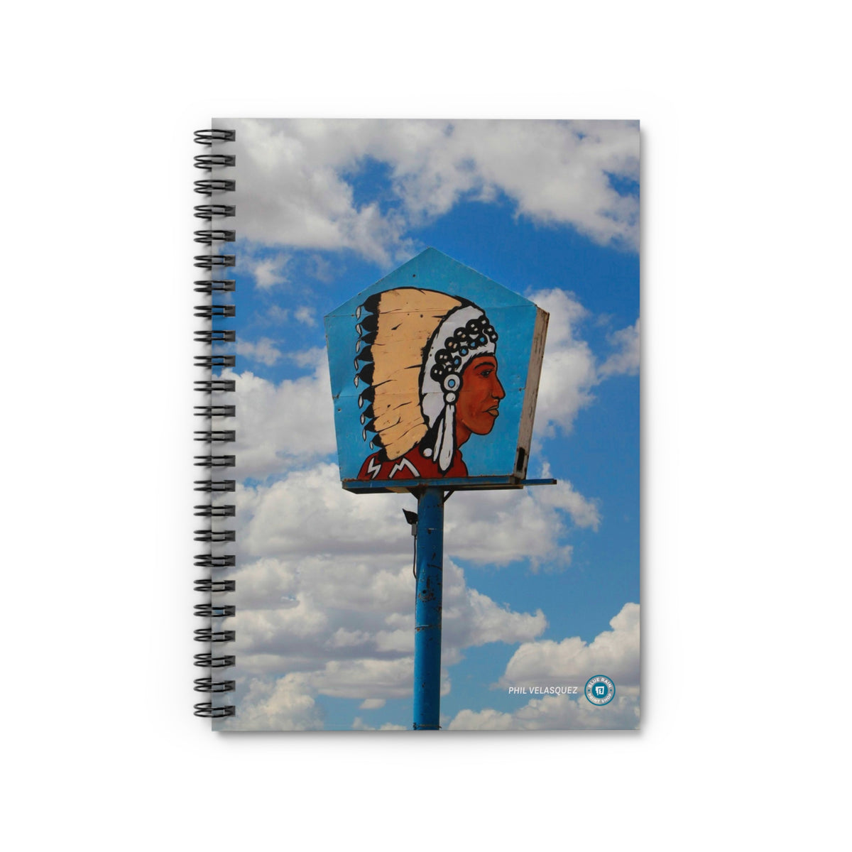 Gas Sign Spiral Notebook — Blue Rain Print Shop